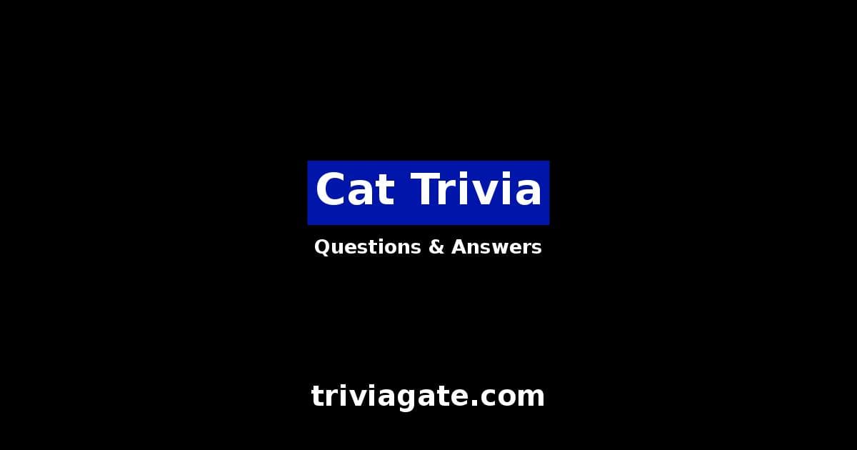 42+ Cat Trivia Questions and Answers | Quiz By Trivia Gate